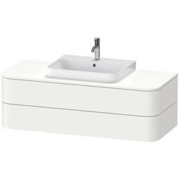 Duravit Happy D.2 Plus Konsolenwaschtischunterbau wandh&auml;ngend Wei&szlig; Seidenmatt 1300x550x408 mm - HP49 HP497203636