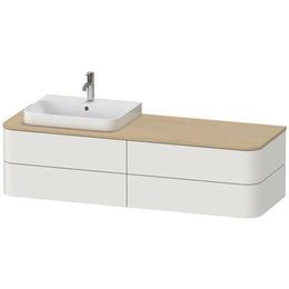 Duravit Happy D.2 Plus Konsolenwaschtischunterbau wandh&auml;ngend Nordic Wei&szlig; Seidenmatt 1600x550x408 mm HP4973L3939