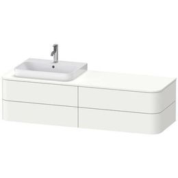 Duravit Happy D.2 Plus Konsolenwaschtischunterbau wandh&auml;ngend Wei&szlig; Seidenmatt 1600x550x408 mm - HP49 HP4973L3636