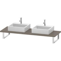 Duravit L-Cube Konsole Flanell Grau Hochglanz 800x550x30 mm - LC107C08989 LC107C08989
