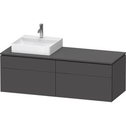 Duravit L-Cube Konsolenwaschtischunterbau wandh&auml;ngend Graphit Matt 1420x550x482 mm - LC4870L49490000 LC4870L49490000