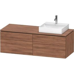 Duravit L-Cube Konsolenwaschtischunterbau wandh&auml;ngend Nussbaum Matt 1420x550x482 mm - LC4870R7979000 LC4870R79790000