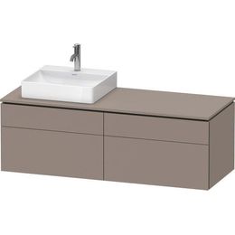 Duravit L-Cube Konsolenwaschtischunterbau wandh&auml;ngend Basalt Matt 1420x550x482 mm - LC4870L43430000 LC4870L43430000
