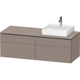 Duravit L-Cube Konsolenwaschtischunterbau wandh&auml;ngend Basalt Matt 1420x550x482 mm - LC4870R43430000 LC4870R43430000