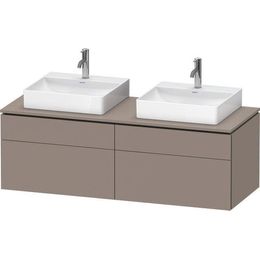 Duravit L-Cube Konsolenwaschtischunterbau wandh&auml;ngend Basalt Matt 1420x550x482 mm - LC4872B43430000 LC4872B43430000