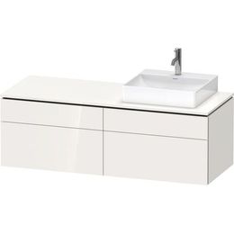 Duravit L-Cube Konsolenwaschtischunterbau wandh&auml;ngend Wei&szlig; Hochglanz 1420x550x482 mm - LC4870R222200 LC4870R22220000