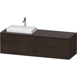Duravit L-Cube Konsolenwaschtischunterbau wandh&auml;ngend Nussbaum geb&uuml;rstet Matt 1620x550x482 mm - LC48 LC4871L69690000