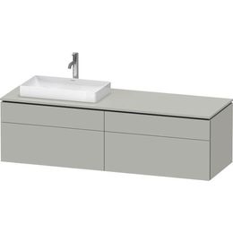 Duravit L-Cube Konsolenwaschtischunterbau wandh&auml;ngend Betongrau Matt 1620x550x482 mm - LC4871L070700 LC4871L07070000
