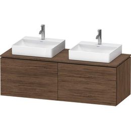 Duravit L-Cube Konsolenwaschtischunterbau wandh&auml;ngend Nussbaum dunkel Matt 1420x550x482 mm - LC4872B LC4872B21210000