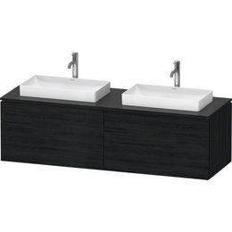 Duravit L-Cube Konsolenwaschtischunterbau wandh&auml;ngend Eiche Schwarz Matt 1620x550x482 mm - LC4873B16 LC4873B16160000