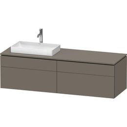 Duravit L-Cube Konsolenwaschtischunterbau wandh&auml;ngend Flanell Grau Seidenmatt 1620x550x482 mm - LC48 LC4871L90900000