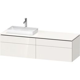 Duravit L-Cube Konsolenwaschtischunterbau wandh&auml;ngend Wei&szlig; Hochglanz 1620x550x482 mm - LC4871L858500 LC4871L85850000
