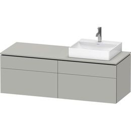 Duravit L-Cube Konsolenwaschtischunterbau wandh&auml;ngend Betongrau Matt 1420x550x482 mm - LC4870R070700 LC4870R07070000