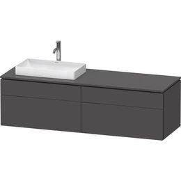 Duravit L-Cube Konsolenwaschtischunterbau wandh&auml;ngend Graphit Matt 1620x550x482 mm - LC4871L49490000 LC4871L49490000