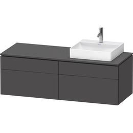 Duravit L-Cube Konsolenwaschtischunterbau wandh&auml;ngend Graphit Matt 1420x550x482 mm - LC4870R49490000 LC4870R49490000