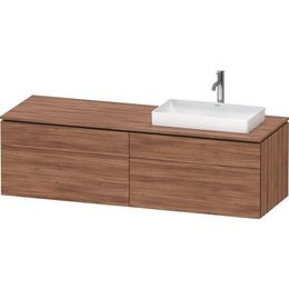 Duravit L-Cube Konsolenwaschtischunterbau wandh&auml;ngend Nussbaum Matt 1620x550x482 mm - LC4871R7979000 LC4871R79790000