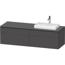 Duravit L-Cube Konsolenwaschtischunterbau wandh&auml;ngend Graphit Matt 1620x550x482 mm - LC4871R49490000 LC4871R49490000