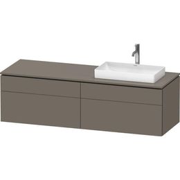 Duravit L-Cube Konsolenwaschtischunterbau wandh&auml;ngend Flanell Grau Seidenmatt 1620x550x482 mm - LC48 LC4871R90900000