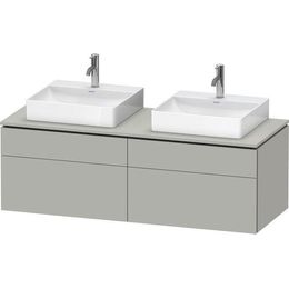 Duravit L-Cube Konsolenwaschtischunterbau wandh&auml;ngend Betongrau Matt 1420x550x482 mm - LC4872B070700 LC4872B07070000