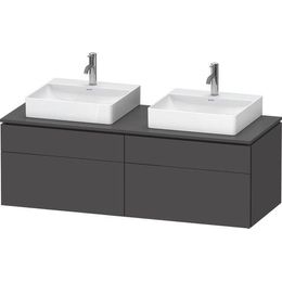 Duravit L-Cube Konsolenwaschtischunterbau wandh&auml;ngend Graphit Matt 1420x550x482 mm - LC4872B49490000 LC4872B49490000