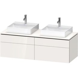 Duravit L-Cube Konsolenwaschtischunterbau wandh&auml;ngend Wei&szlig; Hochglanz 1420x550x482 mm - LC4872B222200 LC4872B22220000