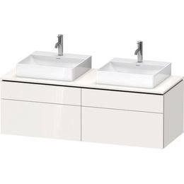 Duravit L-Cube Konsolenwaschtischunterbau wandh&auml;ngend Wei&szlig; Hochglanz 1420x550x482 mm - LC4872B858500 LC4872B85850000