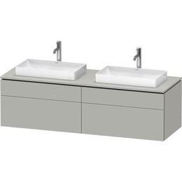 Duravit L-Cube Konsolenwaschtischunterbau wandh&auml;ngend Betongrau Matt 1620x550x482 mm - LC4873B070700 LC4873B07070000