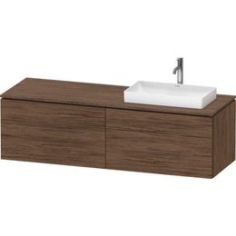 Duravit L-Cube Konsolenwaschtischunterbau wandh&auml;ngend Nussbaum dunkel Matt 1620x550x482 mm - LC4871R LC4871R21210000