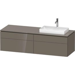 Duravit L-Cube Konsolenwaschtischunterbau wandh&auml;ngend Flanell Grau Hochglanz 1620x550x482 mm - LC487 LC4871R89890000