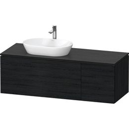 Duravit L-Cube Konsolenwaschtischunterbau wandh&auml;ngend Eiche Schwarz Matt 1420x550x482 mm - LC4877016 LC4877016160000
