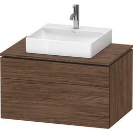 Duravit L-Cube Konsolenwaschtischunterbau wandh&auml;ngend Nussbaum dunkel Matt 820x550x482 mm - LC488002 LC4880021210000