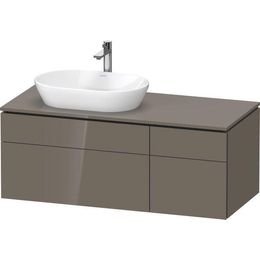 Duravit L-Cube Konsolenwaschtischunterbau wandh&auml;ngend Flanell Grau Hochglanz 1220x550x482 mm - LC487 LC4876089890000