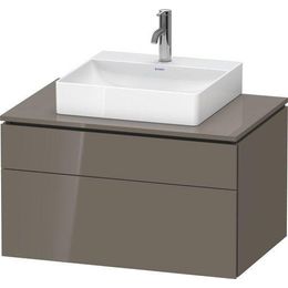 Duravit L-Cube Konsolenwaschtischunterbau wandh&auml;ngend Flanell Grau Hochglanz 820x550x482 mm - LC4880 LC4880089890000