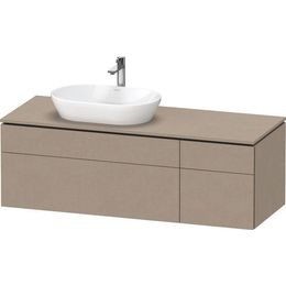 Duravit L-Cube Konsolenwaschtischunterbau wandh&auml;ngend Leinen Matt 1420x550x482 mm - LC4877075750000 LC4877075750000