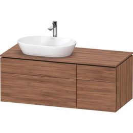 Duravit L-Cube Konsolenwaschtischunterbau wandh&auml;ngend Nussbaum Matt 1220x550x482 mm - LC487607979000 LC4876079790000