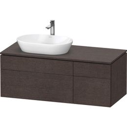 Duravit L-Cube Konsolenwaschtischunterbau wandh&auml;ngend Eiche dunkel geb&uuml;rstet Matt 1220x550x482 mm - LC4876072720000