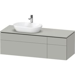 Duravit L-Cube Konsolenwaschtischunterbau wandh&auml;ngend Betongrau Matt 1420x550x482 mm - LC48770070700 LC4877007070000