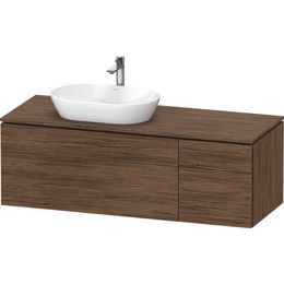 Duravit L-Cube Konsolenwaschtischunterbau wandh&auml;ngend Nussbaum dunkel Matt 1420x550x482 mm - LC48770 LC4877021210000