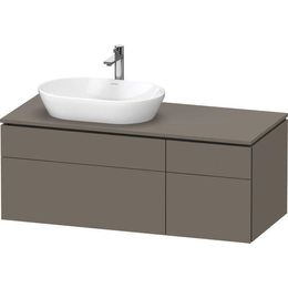 Duravit L-Cube Konsolenwaschtischunterbau wandh&auml;ngend Flanell Grau Seidenmatt 1220x550x482 mm - LC48 LC4876090900000