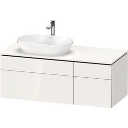 Duravit L-Cube Konsolenwaschtischunterbau wandh&auml;ngend Wei&szlig; Hochglanz 1220x550x482 mm - LC48760858500 LC4876085850000