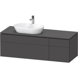 Duravit L-Cube Konsolenwaschtischunterbau wandh&auml;ngend Graphit Matt 1420x550x482 mm - LC4877049490000 LC4877049490000