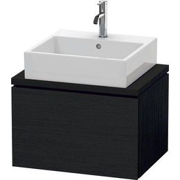 Duravit L-Cube Konsolenwaschtischunterbau wandh&auml;ngend Eiche Schwarz Matt 620x477x400 mm - LC58000161 LC580001616