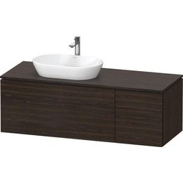 Duravit L-Cube Konsolenwaschtischunterbau wandh&auml;ngend Nussbaum geb&uuml;rstet Matt 1420x550x482 mm - LC48 LC4877069690000