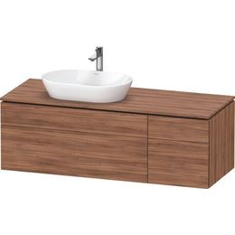 Duravit L-Cube Konsolenwaschtischunterbau wandh&auml;ngend Nussbaum Matt 1420x550x482 mm - LC487707979000 LC4877079790000