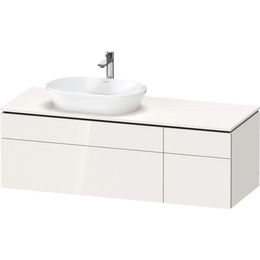 Duravit L-Cube Konsolenwaschtischunterbau wandh&auml;ngend Wei&szlig; Hochglanz 1420x550x482 mm - LC48770858500 LC4877085850000