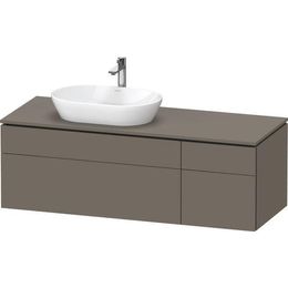 Duravit L-Cube Konsolenwaschtischunterbau wandh&auml;ngend Flanell Grau Seidenmatt 1420x550x482 mm - LC48 LC4877090900000