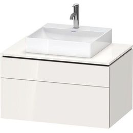 Duravit L-Cube Konsolenwaschtischunterbau wandh&auml;ngend Wei&szlig; Hochglanz 820x550x482 mm - LC488002222000 LC4880022220000