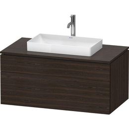 Duravit L-Cube Konsolenwaschtischunterbau wandh&auml;ngend Nussbaum geb&uuml;rstet Matt 1020x550x482 mm - LC48 LC4881069690000