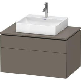 Duravit L-Cube Konsolenwaschtischunterbau wandh&auml;ngend Flanell Grau Seidenmatt 820x550x482 mm - LC488 LC4880090900000