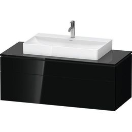 Duravit L-Cube Konsolenwaschtischunterbau wandh&auml;ngend Schwarz Hochglanz 1220x550x482 mm - LC48820404 LC4882040400000